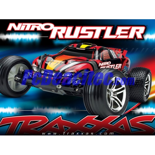 Nitro Rustler TRAXXAS Nitro TRA44094, alto desempeño a 80 Km/h