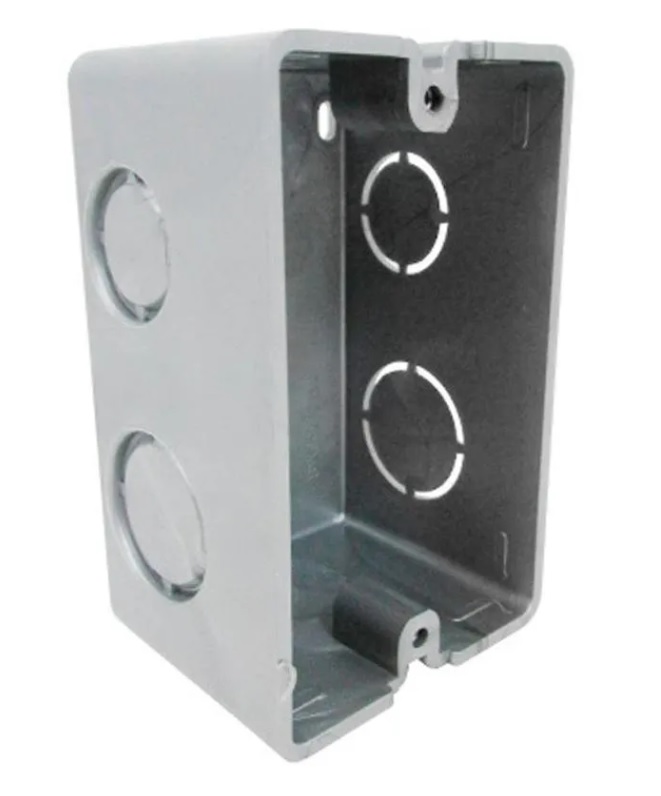 Caja "chalupa" empotrable 2x4 in para tapa 1 gang